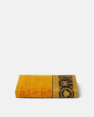 Versace I ♡ Baroque Bath Towel Gold