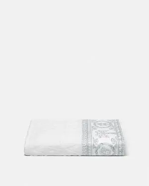 Versace I ♡ Baroque Bath Towel - White+silver