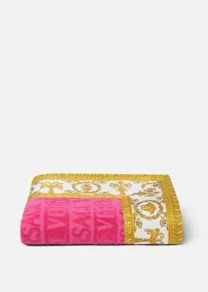 Versace I ♡ Baroque Beach Towel Fuchsia