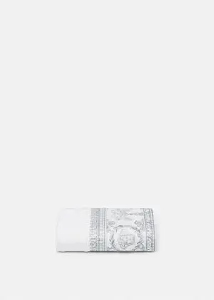 Versace I ♡ Baroque Hand Towel White+silver