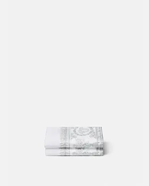Versace I ♡ Baroque Full/Queen Pillowcase Set White+silver