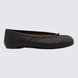 MAISON MARGIELA Leather Tabi Flats - Black