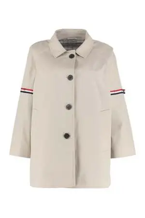 Thom Browne Short Trench Coat - Beige
