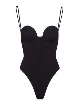 Magda Butrym Underwire Bustier One-piece Swimsuit - Black