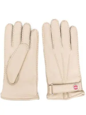 Kiton Leather Gloves White