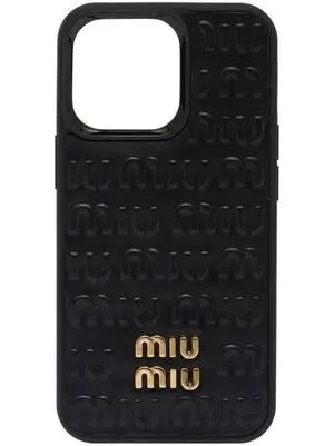 Miu Miu Logo-Embossed Iphone 13 Pro Case In One-Color - 33% Off