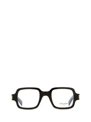 Saint Laurent Eyeglasses Rectangular Frame - Brown