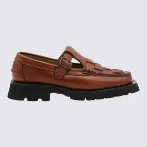 Hereu Tan Leather Soller Loafers - One-color