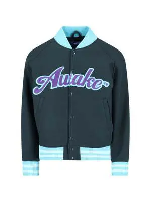 AWAKE NY Awake NY Logo Varsity Jacket - Black
