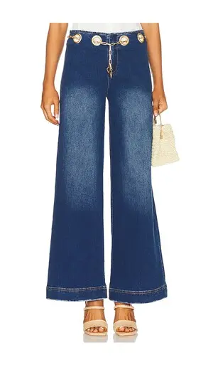 Cult Gaia Sydney Wide Leg Pant - Rinse Wash