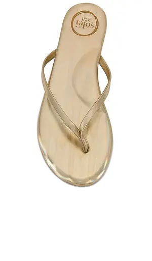SOLEI SEA Indie Flip Flop Sandals - Metallic Gold