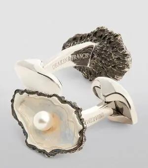 DEAKIN & FRANCIS Sterling Oyster Pearl Cufflinks