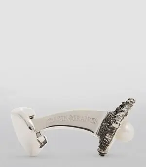 DEAKIN & FRANCIS Sterling Oyster Pearl Cufflinks