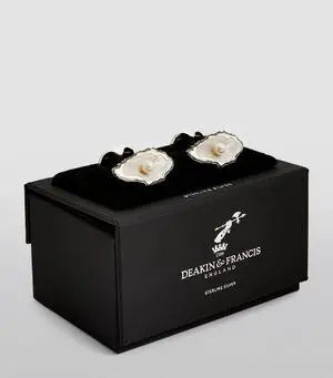 DEAKIN & FRANCIS Sterling Oyster Pearl Cufflinks