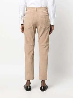 Brunello Cucinelli Cropped Suede Trousers
