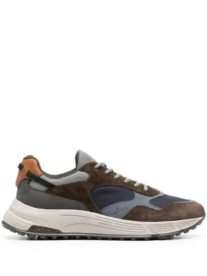 Hogan Hyperlight Panelled Suede Sneakers - Brown