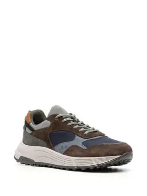 Hogan Hyperlight Panelled Suede Sneakers - Brown
