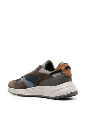 Hogan Hyperlight Panelled Suede Sneakers - Brown
