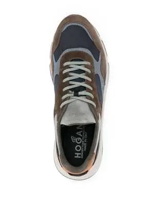 Hogan Hyperlight Panelled Suede Sneakers - Brown