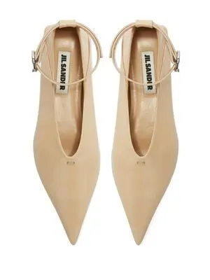 JIL SANDER Scarpa Leather Ballerina Shoes