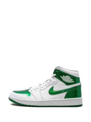 JORDAN Air 1 High Golf Metallic Sneakers - Green