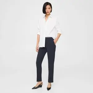 Theory Treeca Full-length Wool Pants - Nocturne Navy