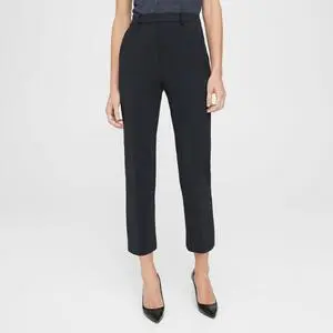 Theory Cropped High-waisted Precision Ponte Pants