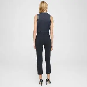 Theory Cropped High-waisted Precision Ponte Pants