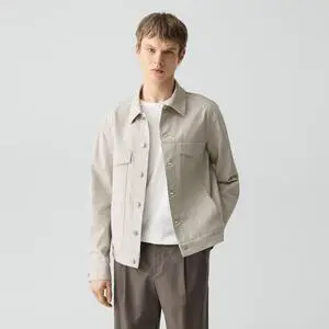 Theory River Trucker Jacket - Silver Cloud