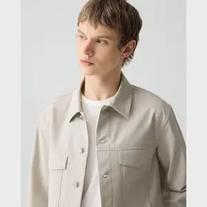 Theory River Trucker Jacket - Silver Cloud