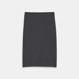 Theory Pencil Skirt In Stretch Wool - Charcoal Melange