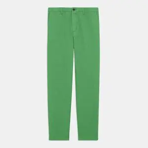 Theory Classic-fit Pant In Organic Cotton - Jade Green