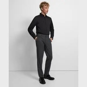 Theory Mayer Pant In Stretch Wool - Medium Charcoal