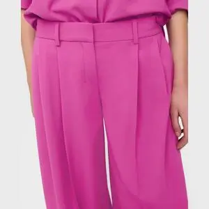 Theory Pleated Good Wool Pant - Carnation