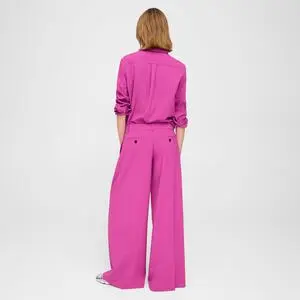 Theory Pleated Good Wool Pant - Carnation