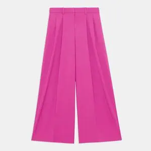 Theory Pleated Good Wool Pant - Carnation