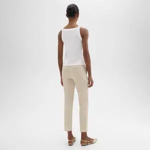 Theory Treeca Pull-on Good Linen Pant - Straw