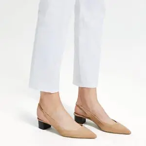 Theory Suede Slingback With Block Heel