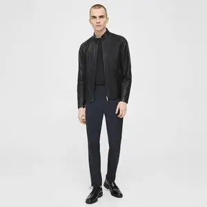 Theory Morvek Leather Zip Jacket