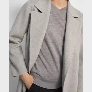 Theory Clairene Double-face Wool-cashmere Jacket - Melange Grey