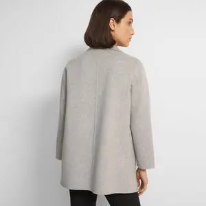 Theory Clairene Double-face Wool-cashmere Jacket - Melange Grey