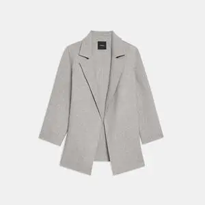 Theory Clairene Double-face Wool-cashmere Jacket - Melange Grey