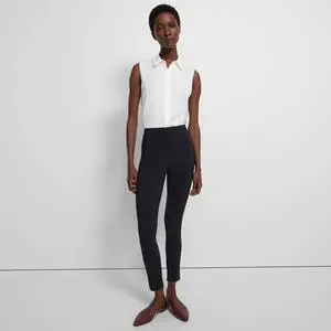 Theory Seamed Slit Legging In Precision Ponte