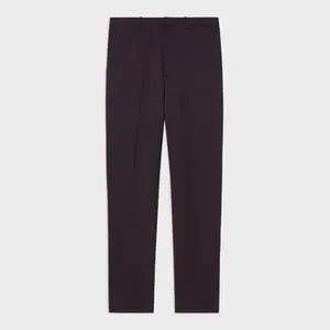 Theory Tapered Wool Gabardine Trouser - Aubergine