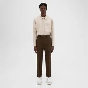 Theory Tapered Wool Gabardine Trouser Brown