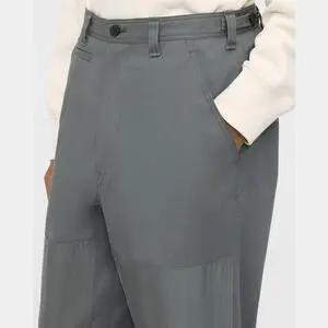 Theory Wide-leg Cotton Twill Pants - Light Spruce