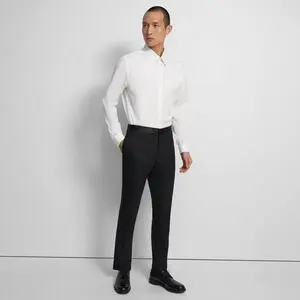 Theory Mayer Tuxedo Pant In Stretch Wool - Black