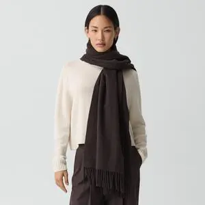 Theory Classic Scarf In Cashmere Cacao
