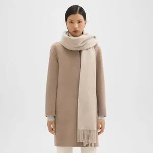 Theory Classic Scarf In Cashmere Oat Melange