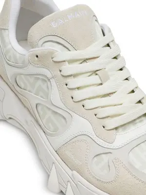 Balmain B-east Monogram Sneakers - Neutrals